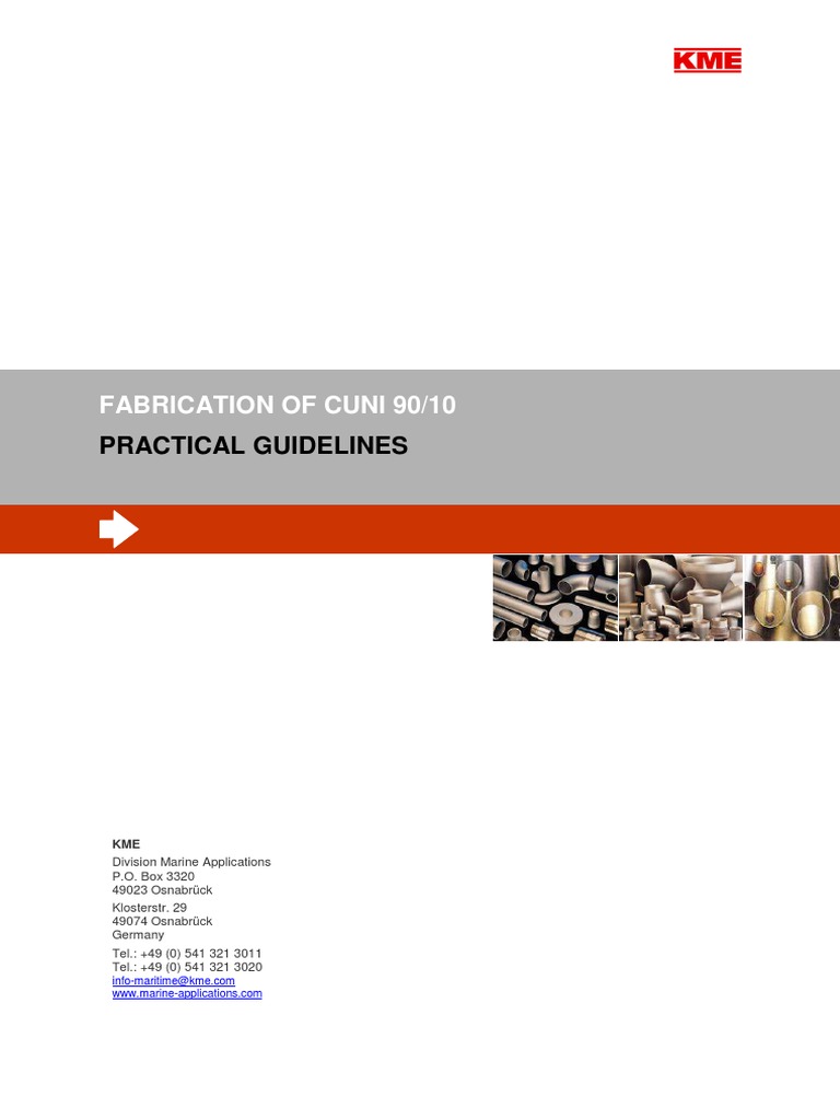 KME CuNI Welding Procedure | PDF | Welding | Construction