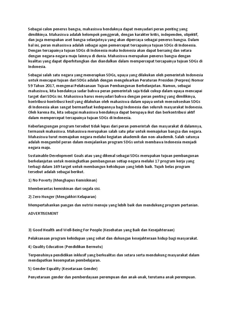 Sdgs ESSAY | PDF