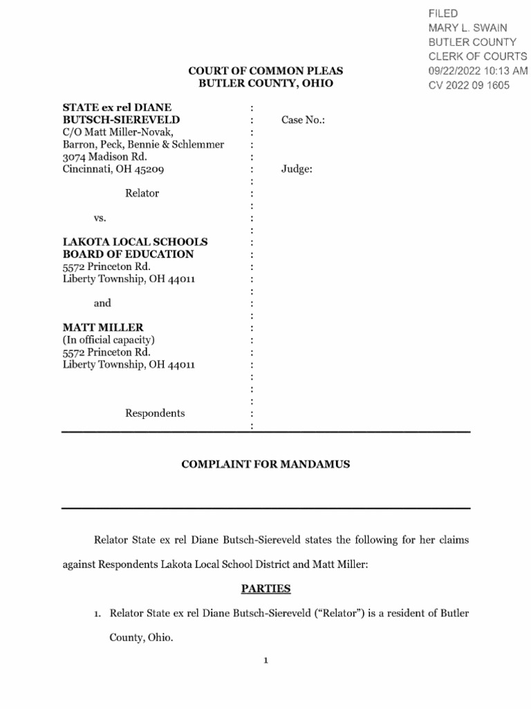 Miller Lawsuit | PDF