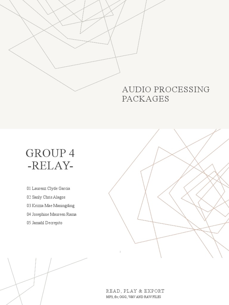 Audio Processing Packages | PDF