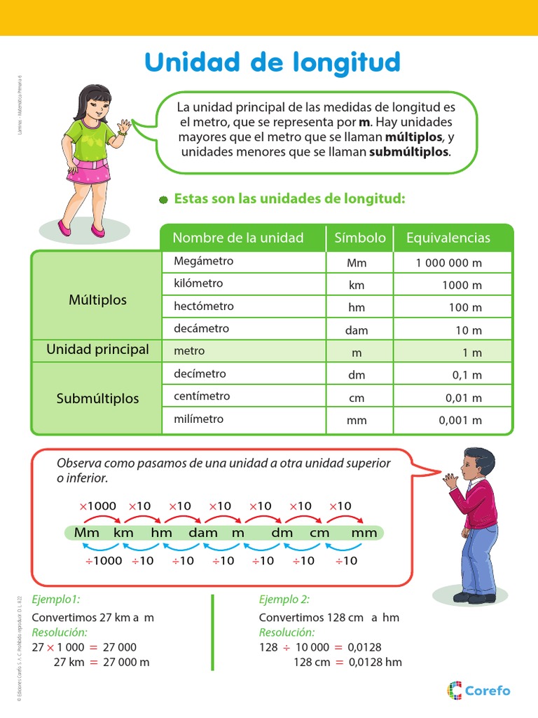 4 U L11 6to Grado Matematica Unidad de Longitud 2015 | PDF | Cantidad ...