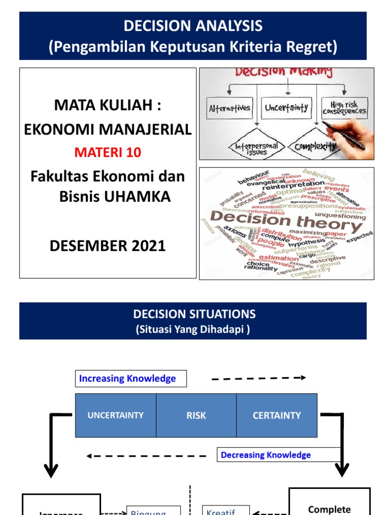 DECISION ANALYSIS Pengambilan Keputusan | PDF