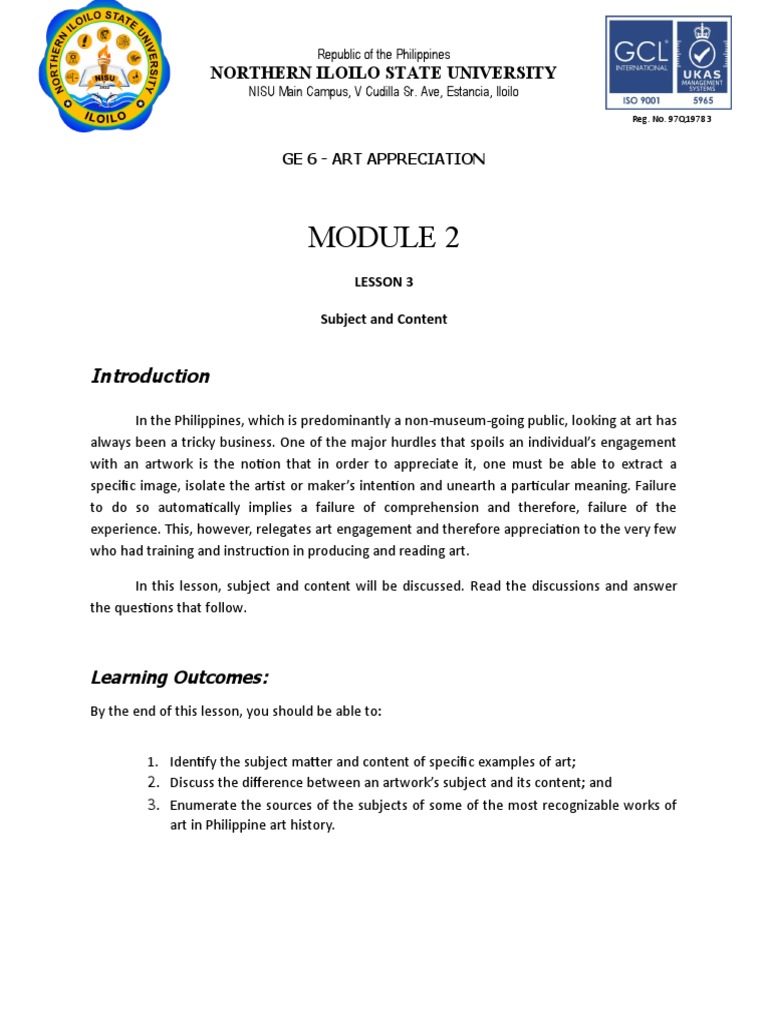 Ge 6 Art Module 2 | PDF | Abstract Art | Paintings