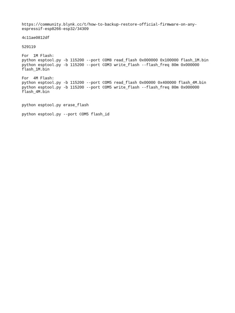 Cara Backup Esp8266 Dengan Esptool Py Pdf Computers Technology 