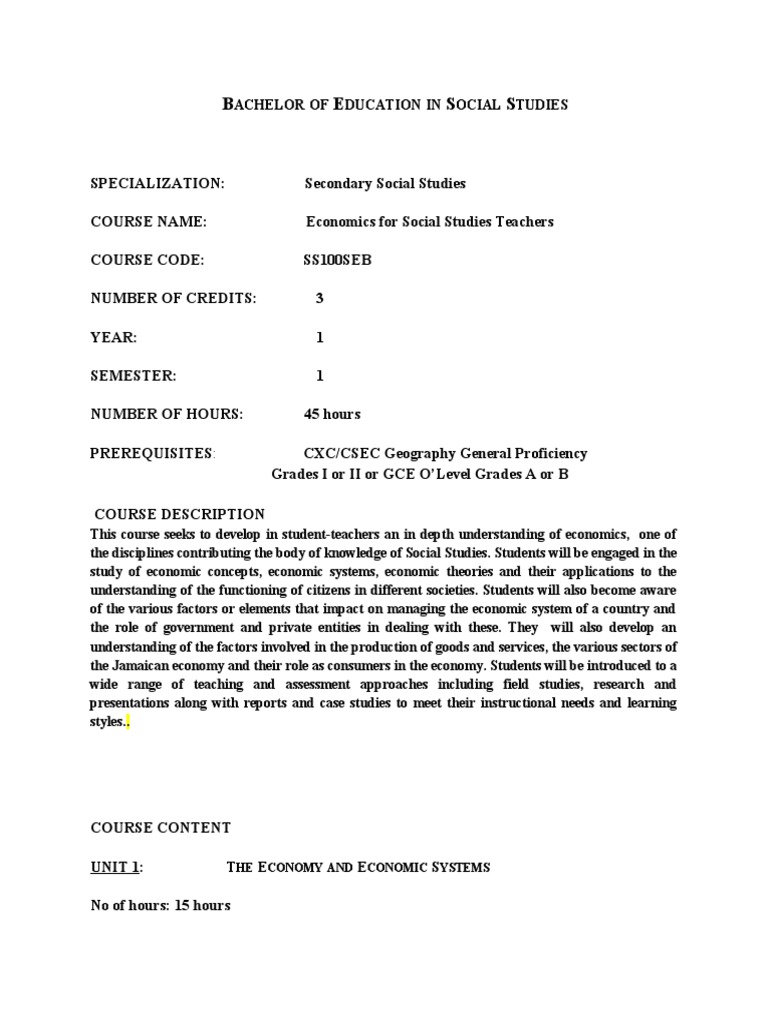 Econ For Soc. St. Teachers (Final) | PDF | Economic System | Economics