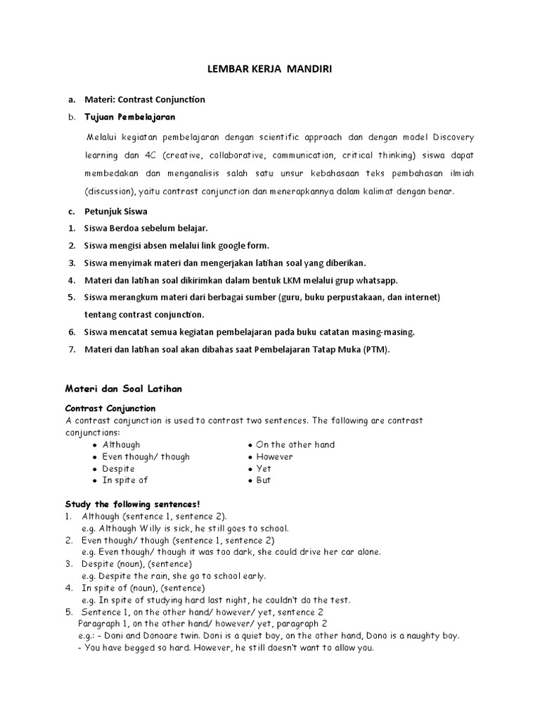 LKM Contrast Conjunction 2122 | PDF