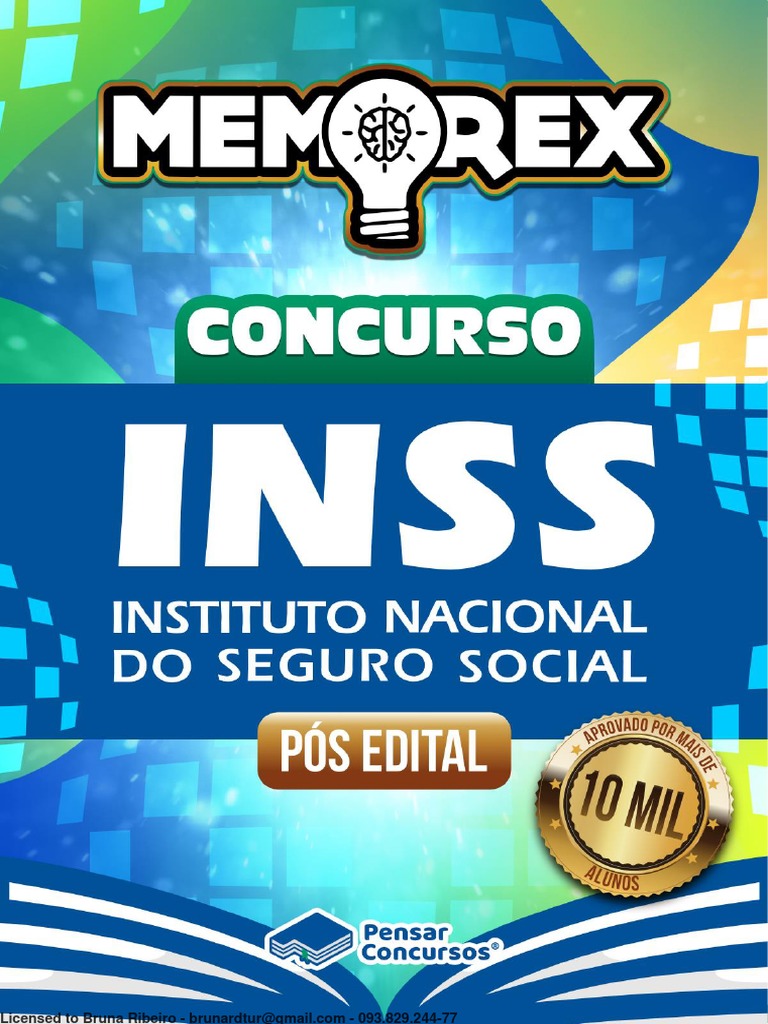 Memorex P S EDITAL INSS - T Cnico - Rodada 1 | PDF | Bem-estar social | Internet