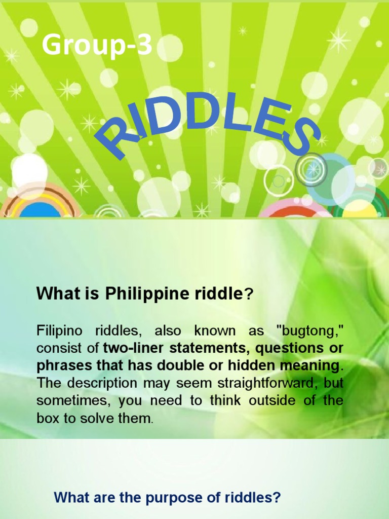 Riddles 1 | PDF | Languages Of Asia | Linguistics