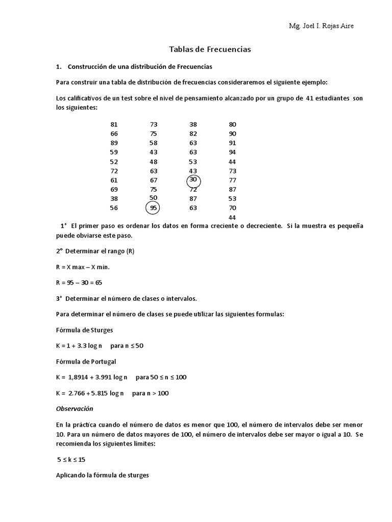 Tablas de Frecuencias Agrupadas y MTC | PDF | Muestreo (Estadísticas)