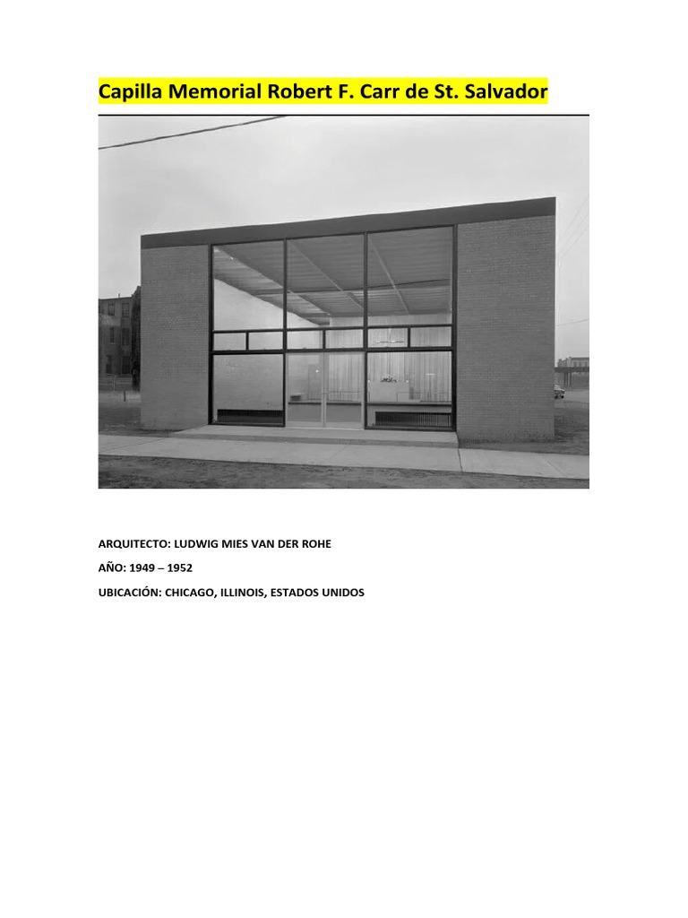 Capilla Memorial Robert F | PDF | Capilla
