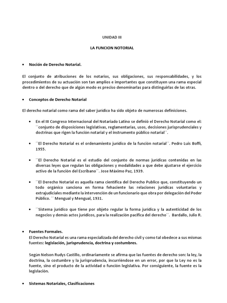 Unidad Iii La Funcion Notarial | Descargar gratis PDF | Justicia | Crimen y violencia