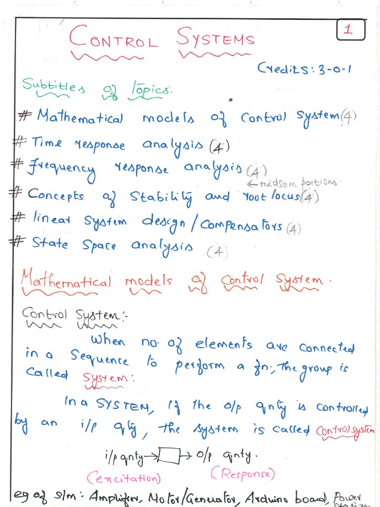 U1 Introduction To Control Systems | PDF U1 Introduction To Control Systems | PDF