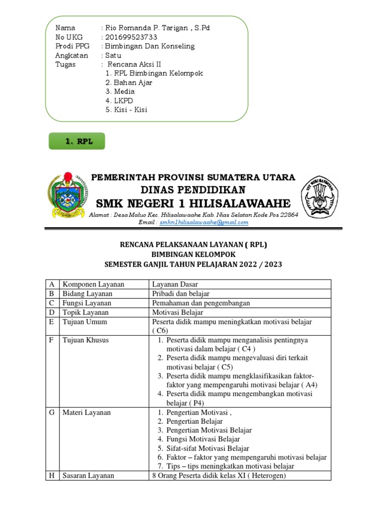 Rencana Aksi 2 BKP | PDF