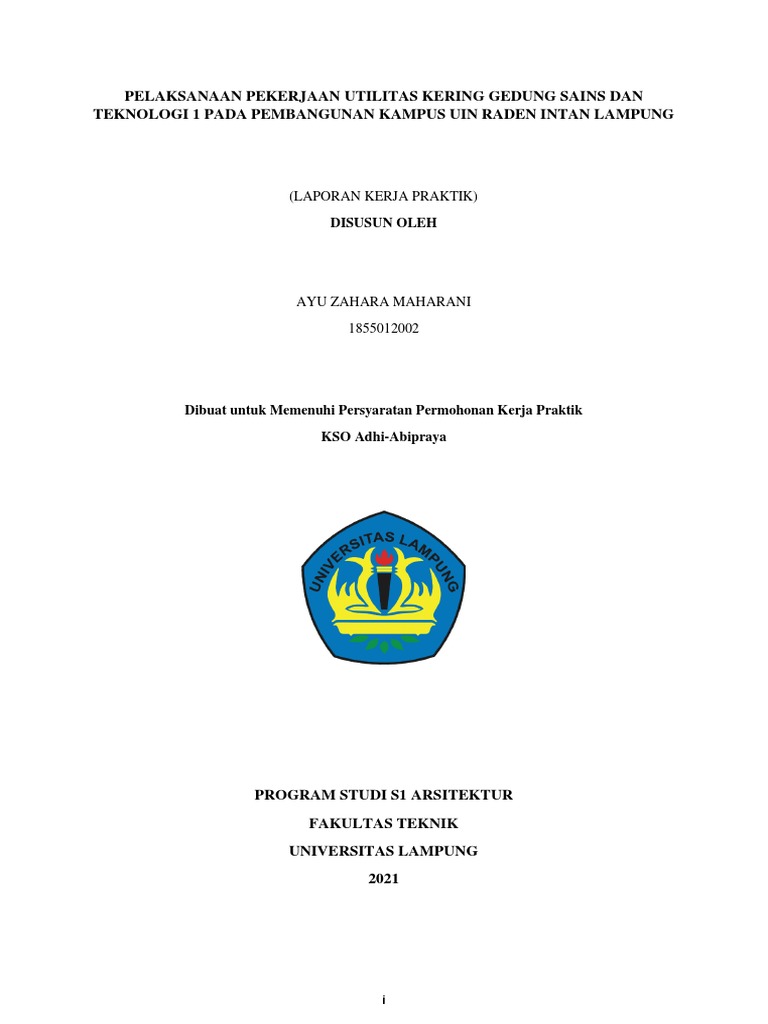 Proposal KP - Ayu Zahara Maharani - 1855012002 | PDF | Seni | Komputer