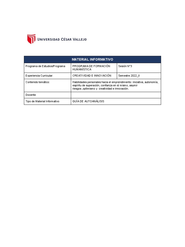 Guía de Autoanalisis | PDF | Psicología cognitiva | Conceptos psicologicos