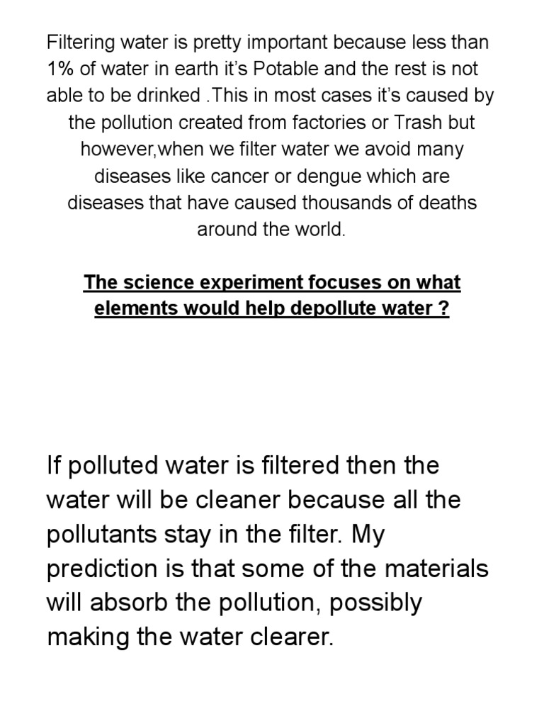 Water Filtration | PDF | Water | Filtration