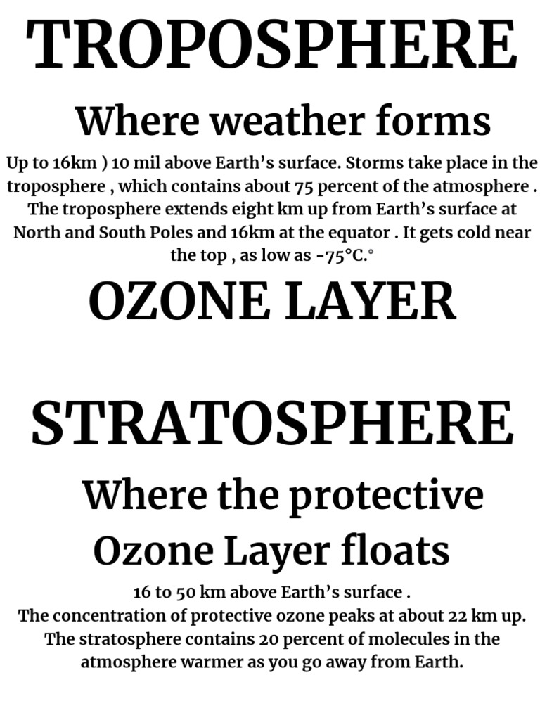 Layers of Atmosphere | PDF