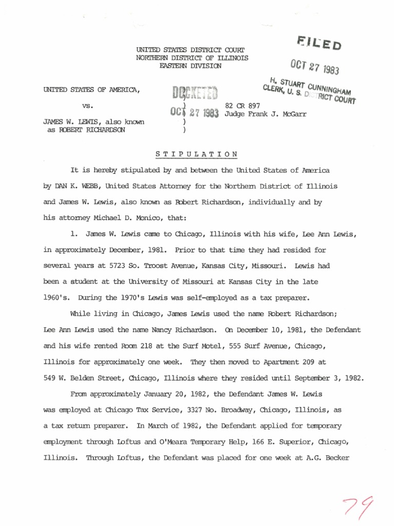 James Lewis Extortion Case File 2 | PDF