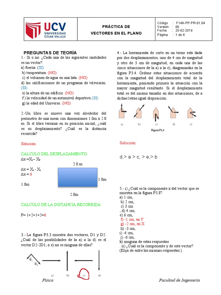 S01. Práctica de Vectores | PDF | Vector Euclidiano | Mecánica