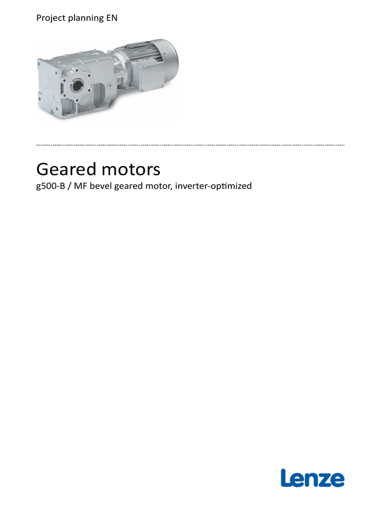 g500-B With MF Bevel Geared Motor, Inverter-Optimized - v1-0 - EN | PDF ...