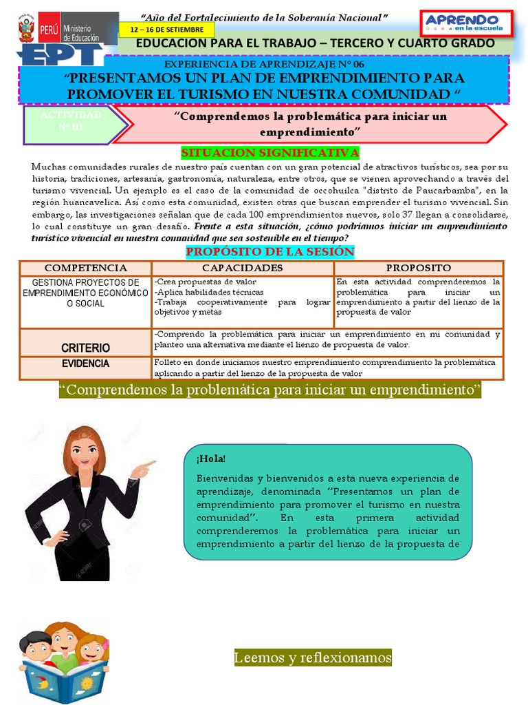 Experiencia de Aprendizaje #06 - Actividad #01 - 3ero y 4to - Ept - Rural | PDF | Iniciativa ...