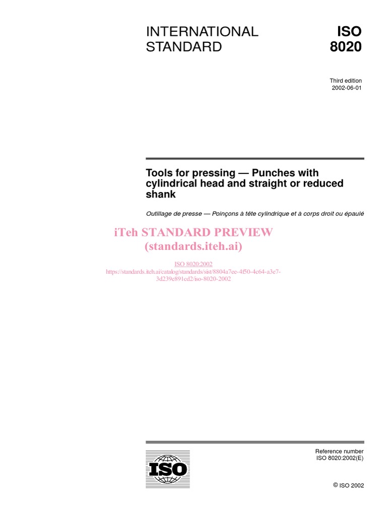 Iso 8020 2002 | PDF | International Organization For Standardization ...