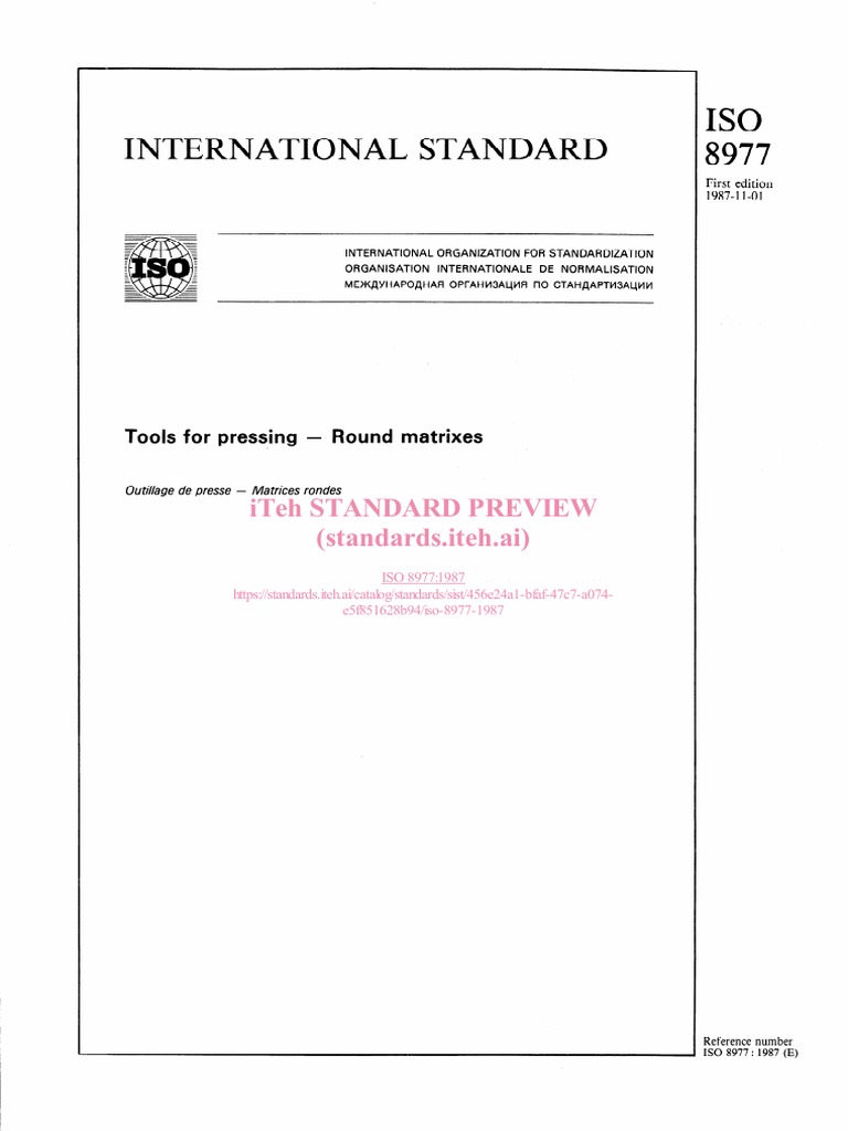 Iso 8977 1987 | PDF | International Organization For Standardization ...