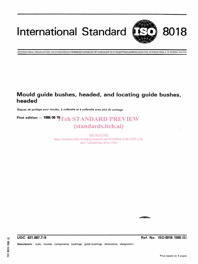 Iso 8018 1985 | PDF | International Organization For Standardization ...