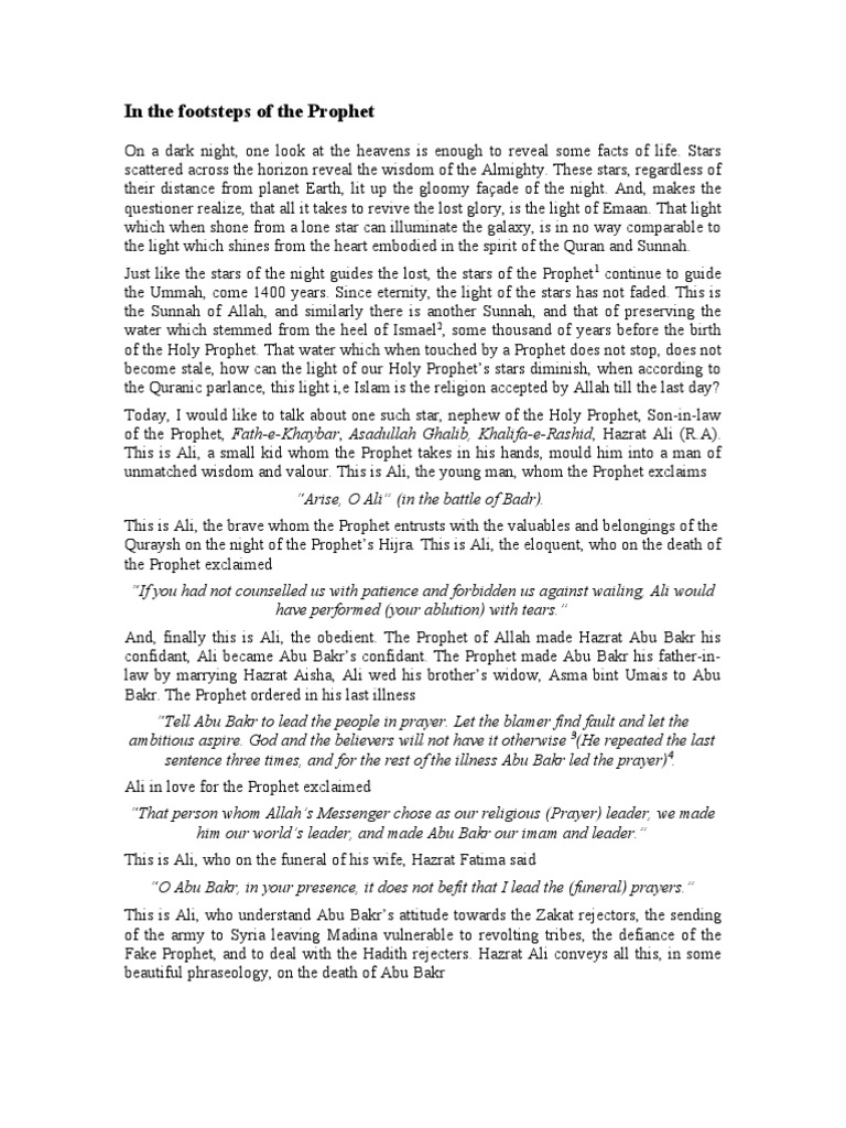 In The Footsteps of The Prophet | PDF | Ali | Sahabah