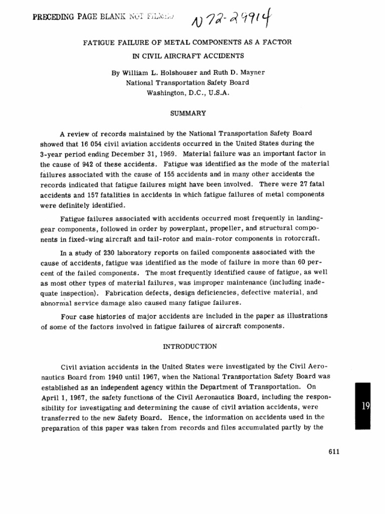 Structural Failures in Aircraft | PDF | Fracture | Fatigue (Material)