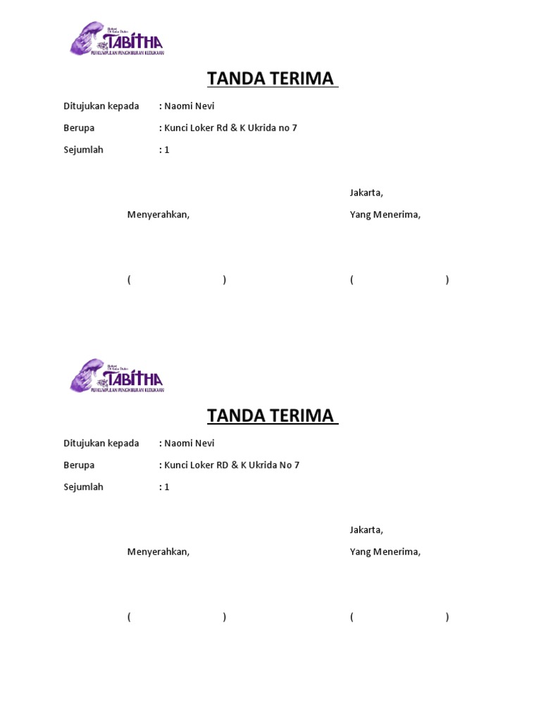 Tanda Terima | PDF