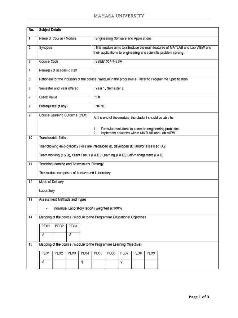 Engineering Software & Applications | PDF | Matlab | Computer Programming