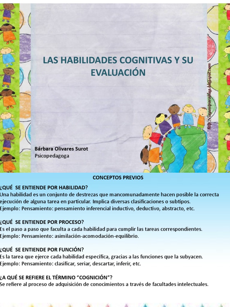 Habilidades Cognitivas - El Pensamiento | PDF | Pensamiento | Evaluación
