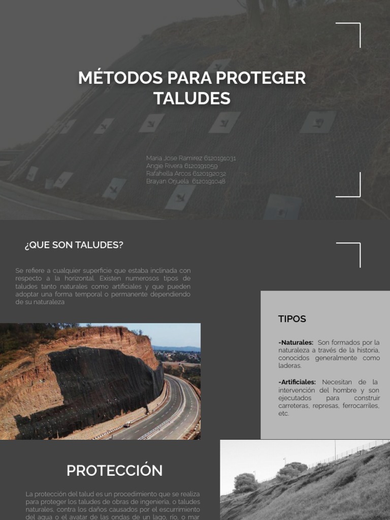 Métodos de Protección para Taludes | PDF | Hormigón | Suelo