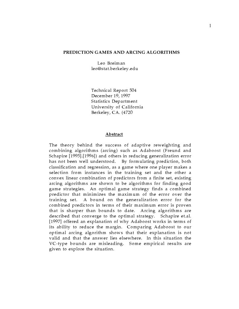 Arcing Algorithms in Prediction Games | PDF | Mathematical Optimization | Statistical Classification