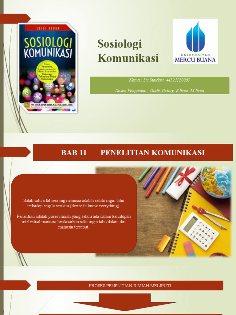 Review Buku Sosiologi Komunikasi (Pror. Dr. H. M. Burhan Bungin, S.Sos., M.si.) - BAB 11 ...