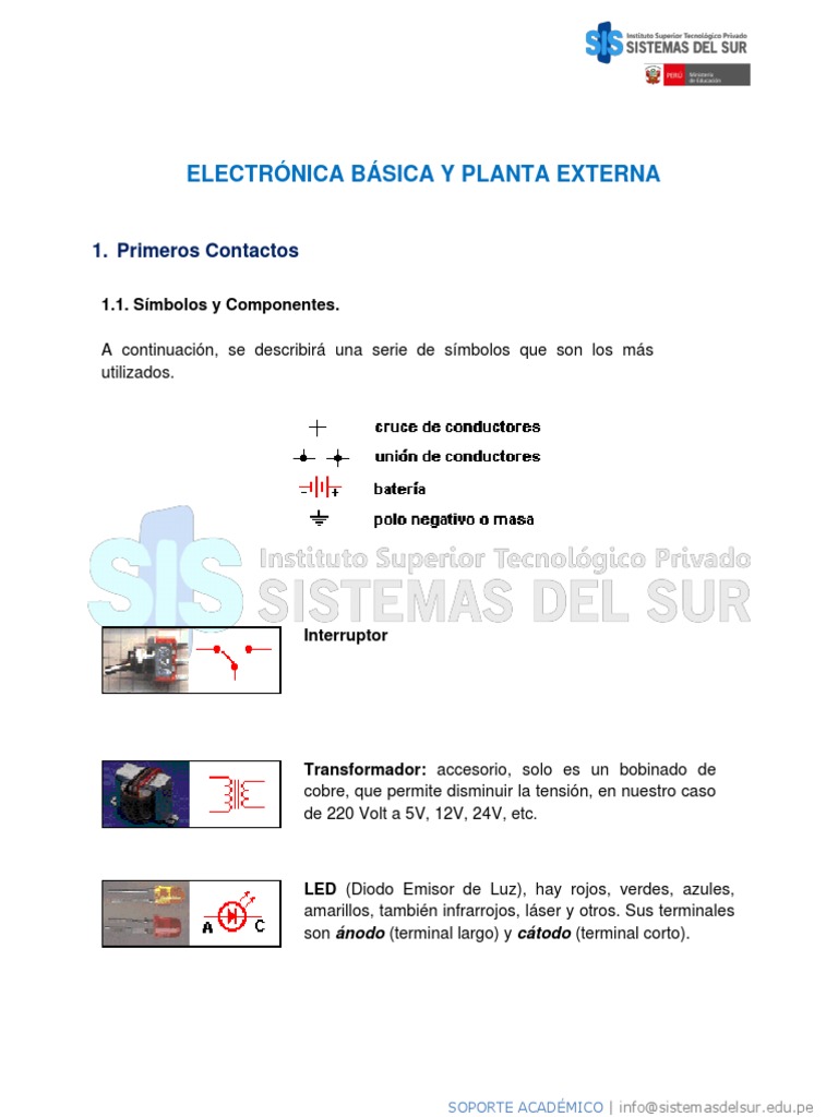 Electronica Basica y Planta Externa | PDF | Red de computadoras | Resistor