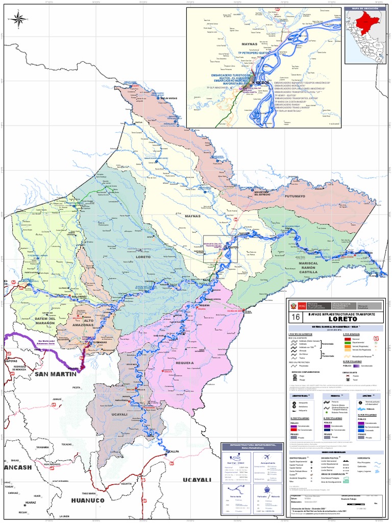 Mapa de Infraestructura de Transporte de Loreto | PDF
