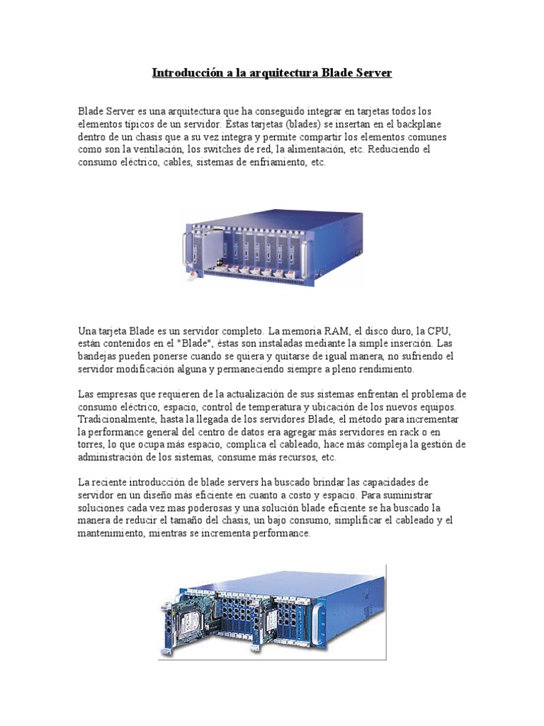 Introducción a Servidores Blade | PDF | Servidor (Computación) | Unidad ...