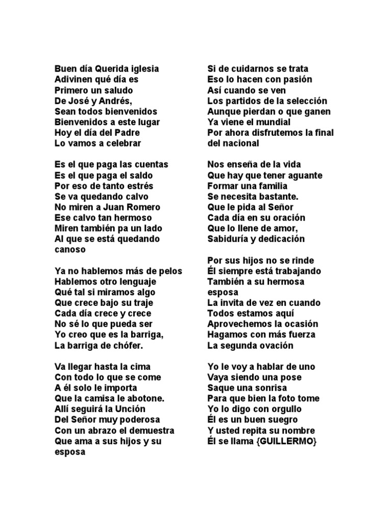 Trobas Día Del Padre | PDF