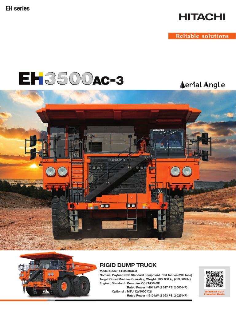 Hitachi EH3500AC Mining Haul Truck Brochure | PDF | Engines | Truck