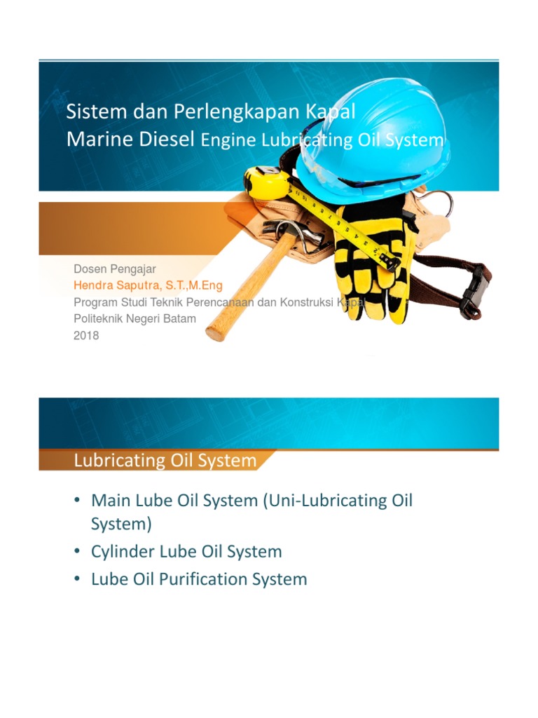 Marine Diesel Engine Lube Oil System | PDF | Pump | Lubricant