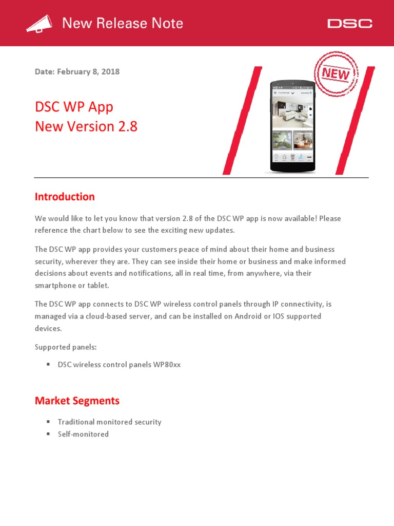 APP DSC Wireless - Brochure - EN | PDF | Ios | Android (Operating System)