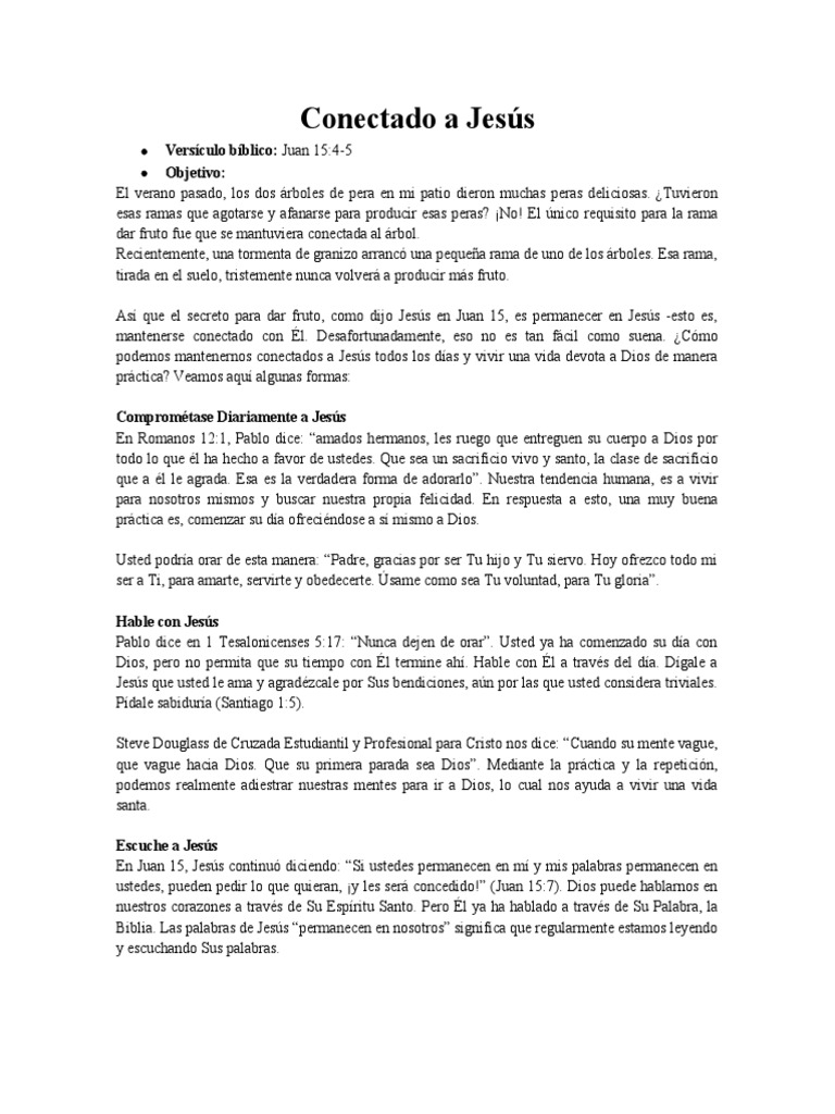 Conectado A Jesús | PDF | Jesús | David