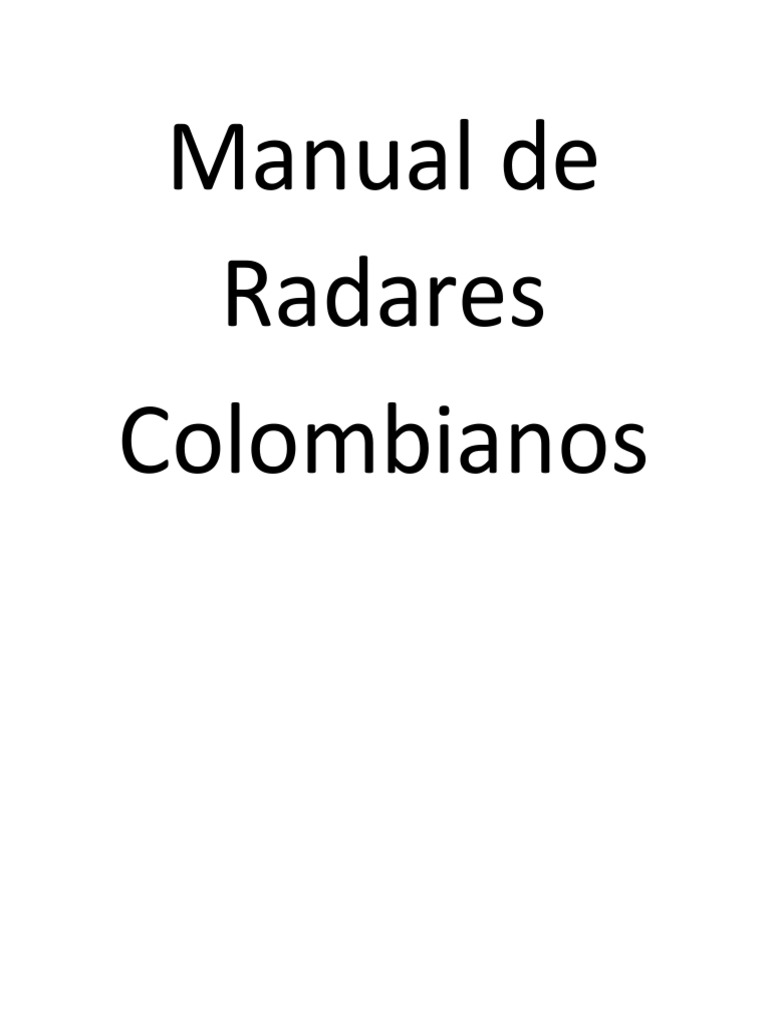 Manual de Radares IDEAM en AWS | PDF | Archivo de computadora | Radar