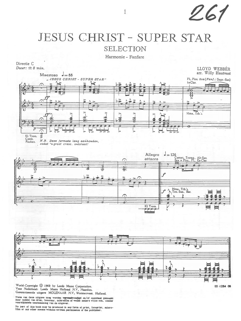 Jesus Christ Superstar - Partitur (Piano Version) | PDF