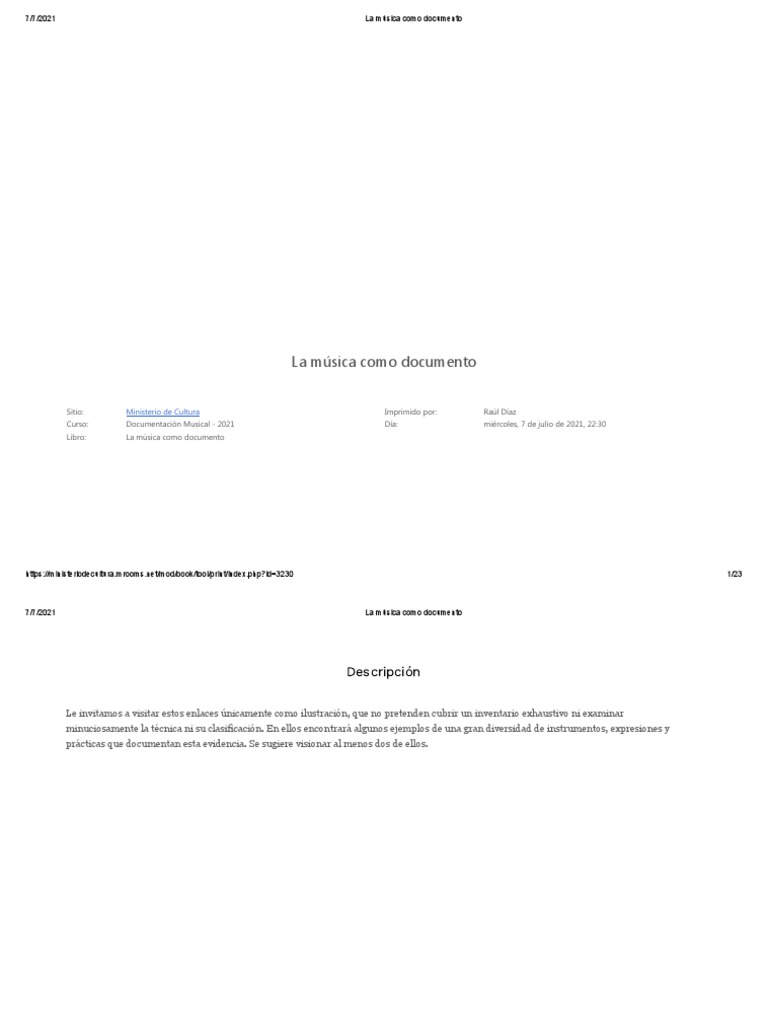 La Música Como Documento | PDF | Flauta | Etnografía