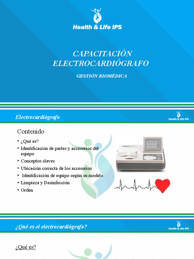 Capacitacion de Electrocardiógrafo | PDF | Electrocardiografia | Electromiografia