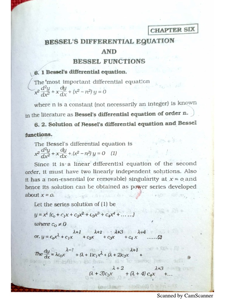 Bessel's DE | PDF