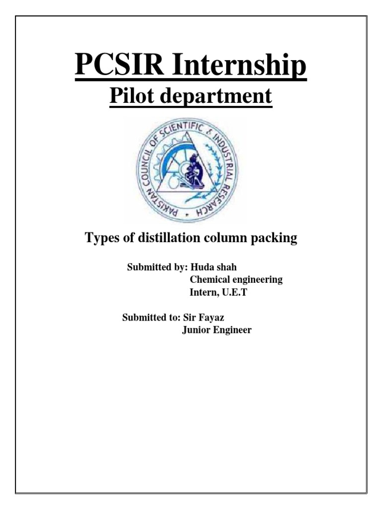 Types Packing Of Distillation Column By Huda Shah Pdf Distillation